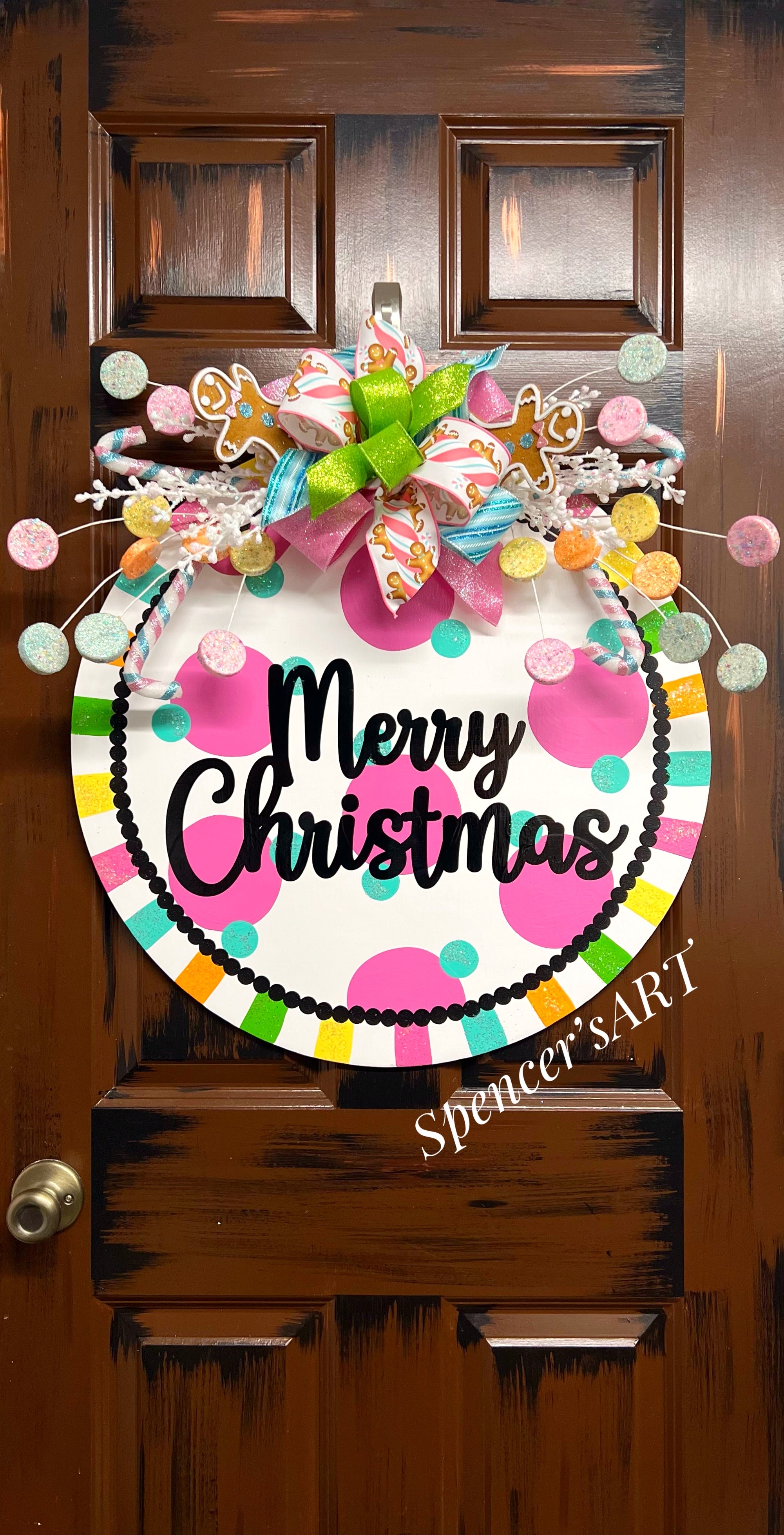 MERRY CHRISTMAS CANDY ROUND – Spencer’s ART